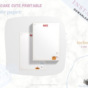 Pancake Writing Printable Paper Kawaii Stationery - Etsy