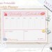 Donut Weekly Planner Printable |cute Kawaii Weekly Planner Printable - Etsy