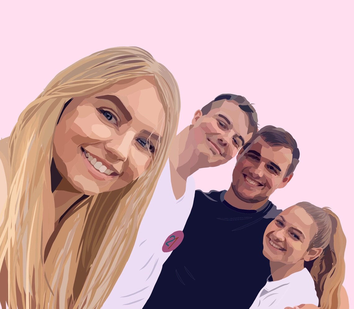 Realistic Digital Portrait Custom Personalised Home Decor | Etsy