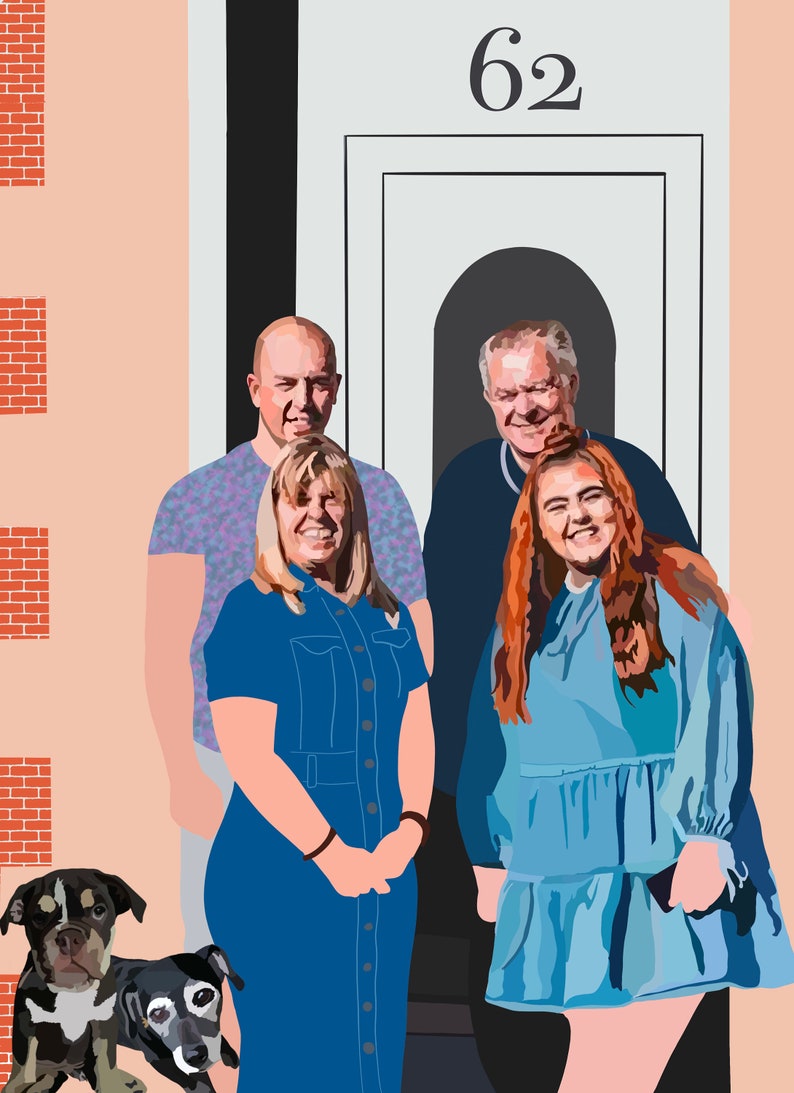 Realistic Digital Portrait Custom Personalised Home Decor | Etsy