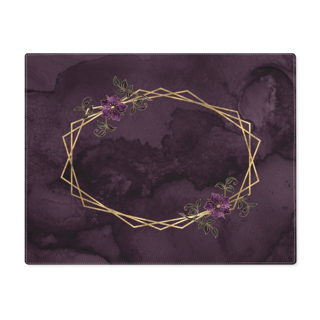 Altar Cloth Tarot Card Mat Crystal Grid Placemat Purple Floral Witch ...