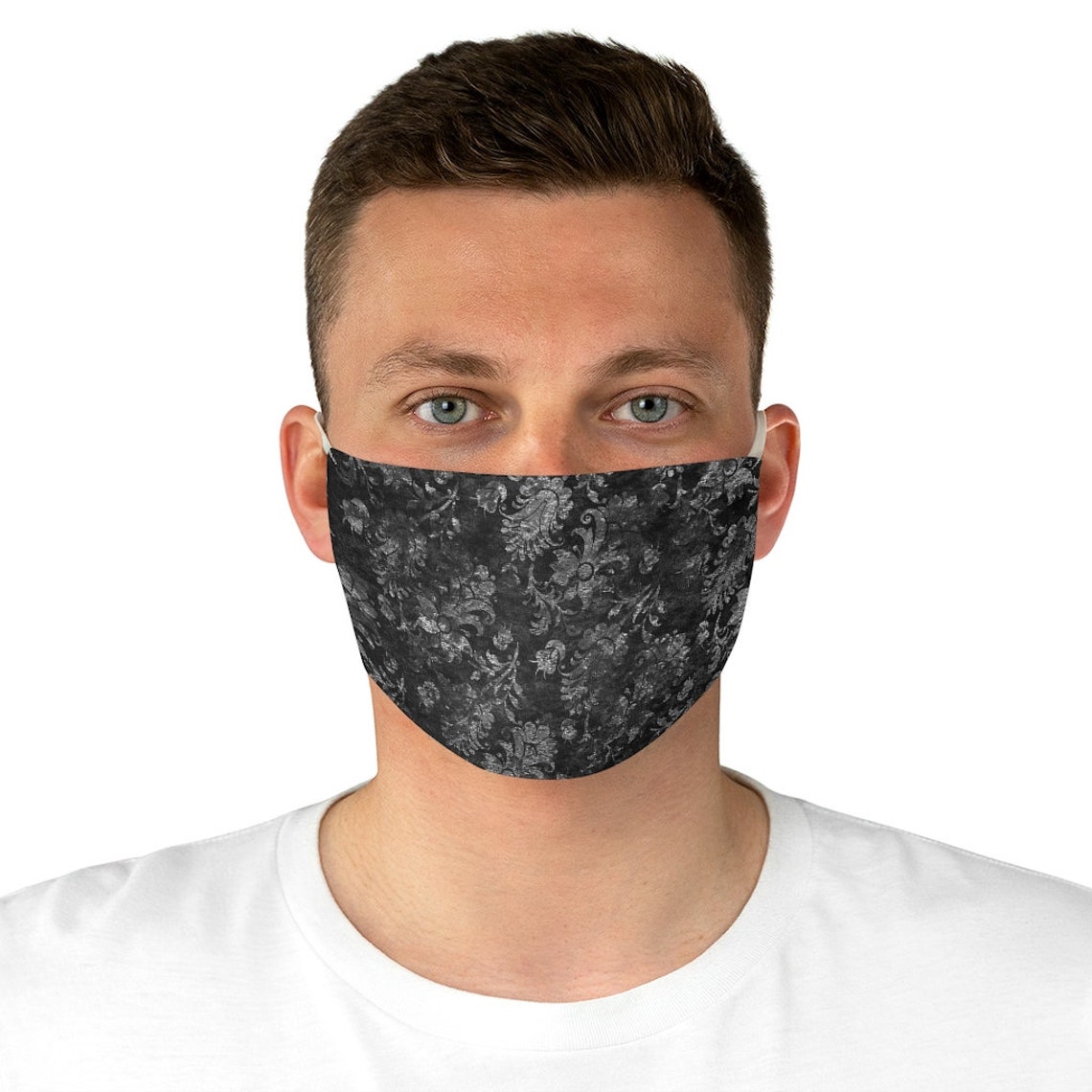 Adjustable Adult Face Mask Crushed Velvet Look Damask Reusable | Etsy