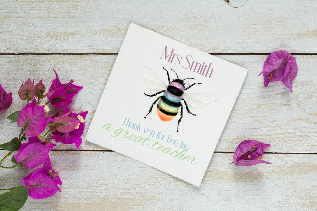 Teacher Thank You Card, Thank You for Being A Wonderful Teacher ...