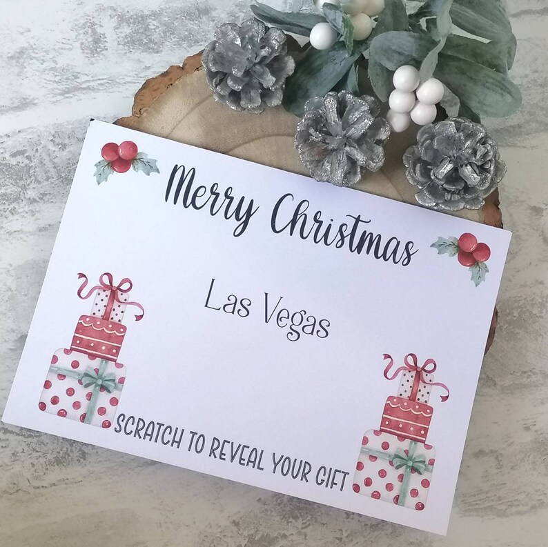 Scratch Reveal Card Personalised Christmas Card - Etsy