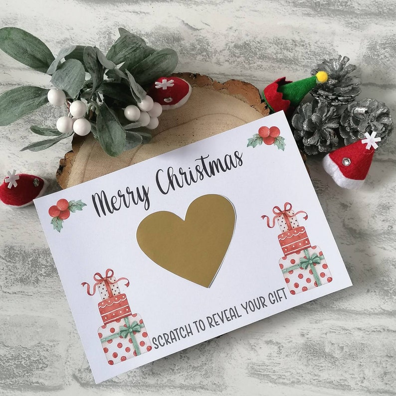 Scratch Reveal Card Personalised Christmas Card - Etsy