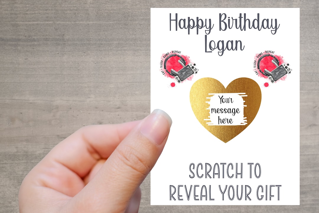 Personalised Happy Birthday Scratchcard - Etsy