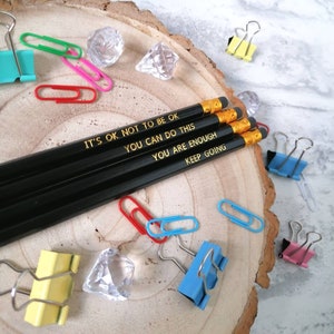 Motivational Pencil Set - Gifts for Her - Mental Health Awareness - Etsy