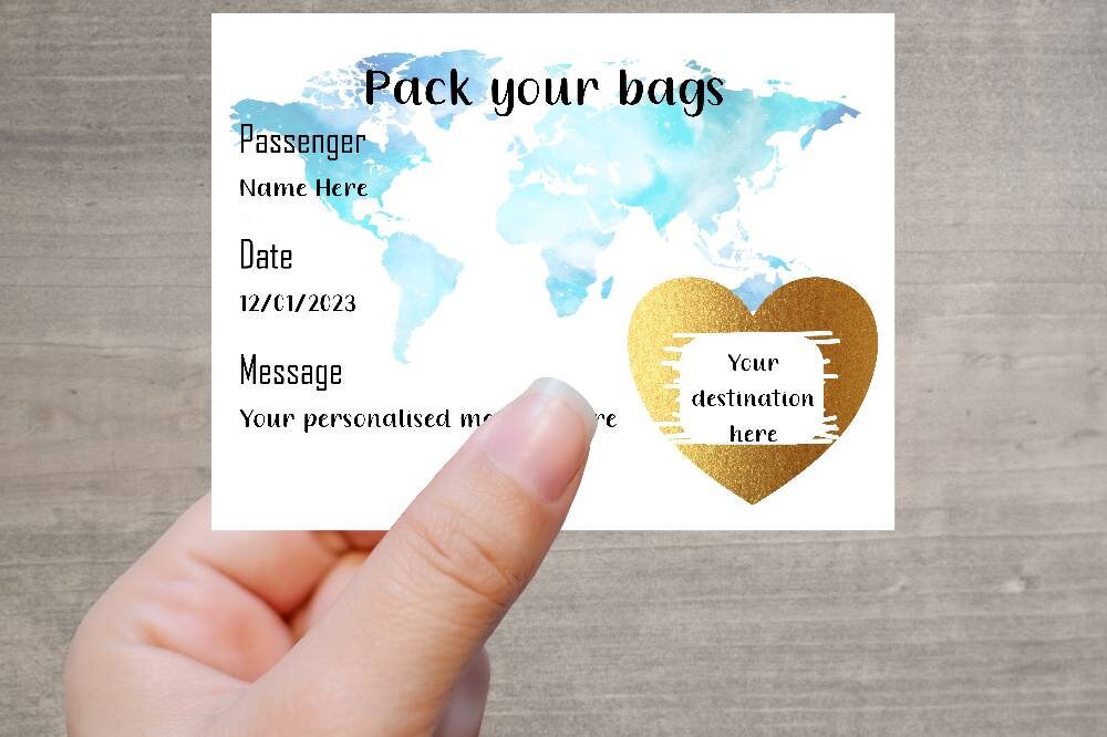 Scratch Holiday Reveal Card Personalised Christmas Card - Etsy