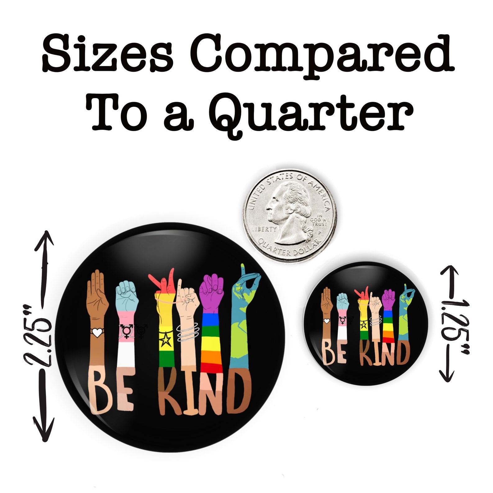 Be Kind Sign Language, Be Kind Sing Language Button Magnet, Trans Be ...