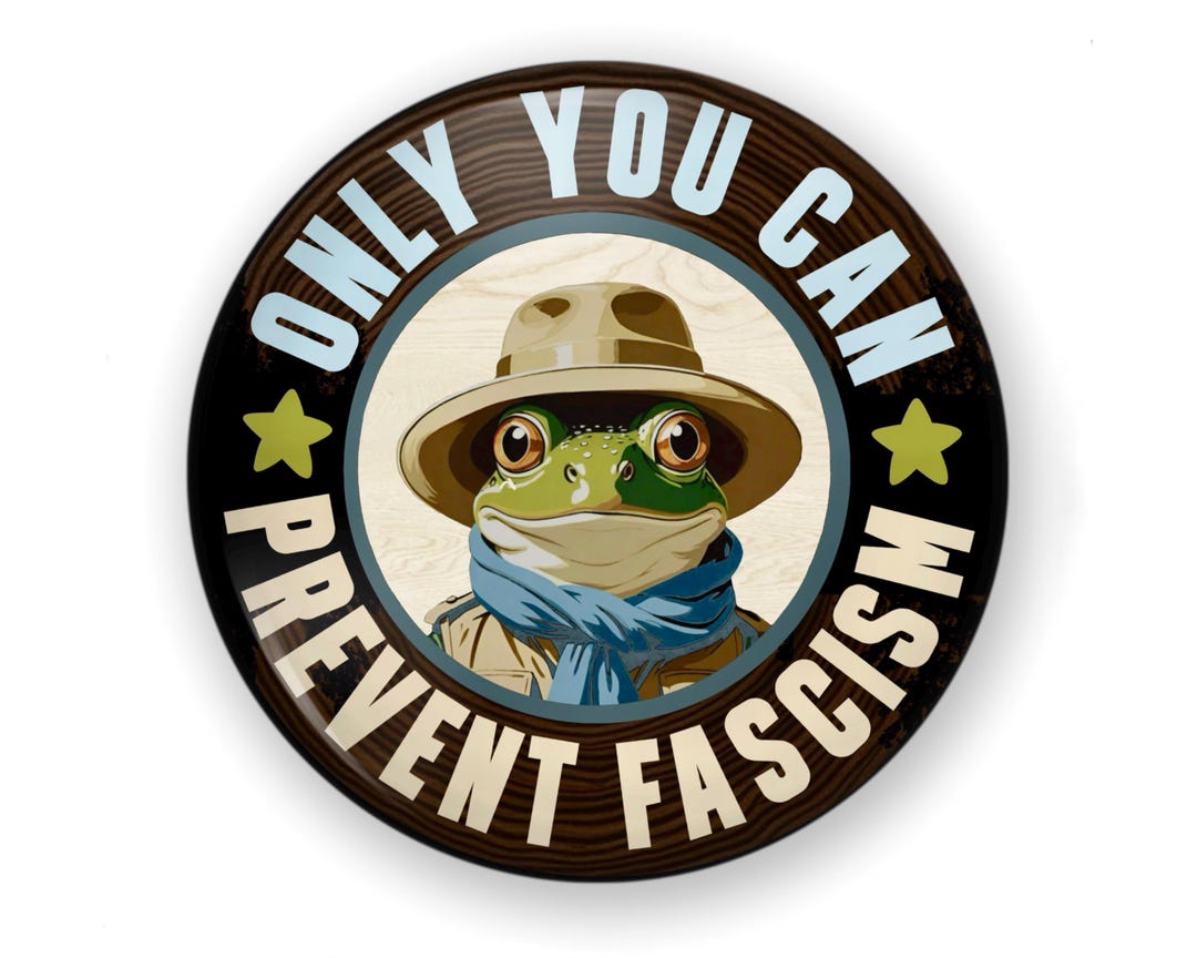 Portland Frog Button or Magnet: Only You Can Prevent Fascism Protest ...