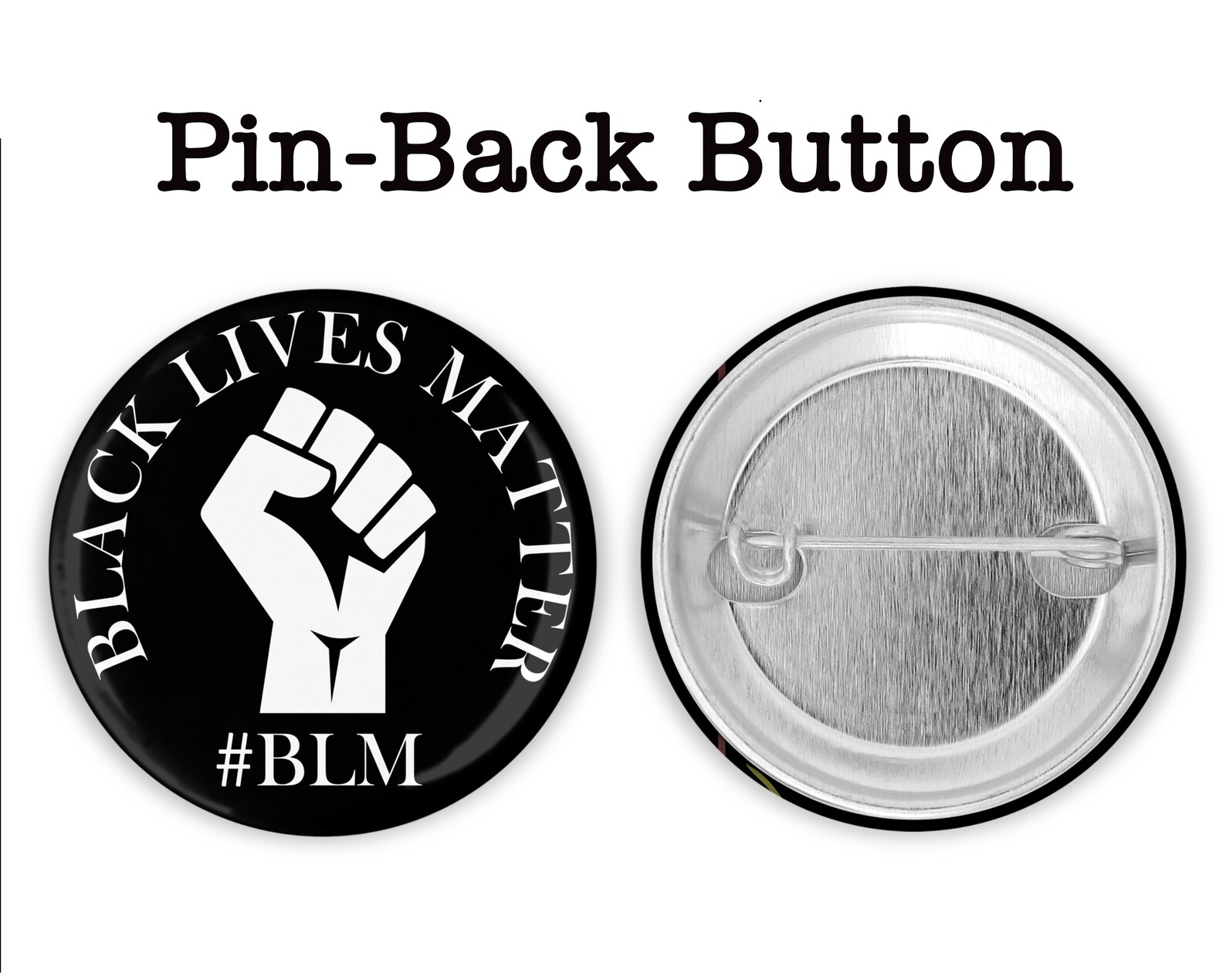 Black Lives Matter Button, Black Lives Matter Pin, Black Loves Matter ...