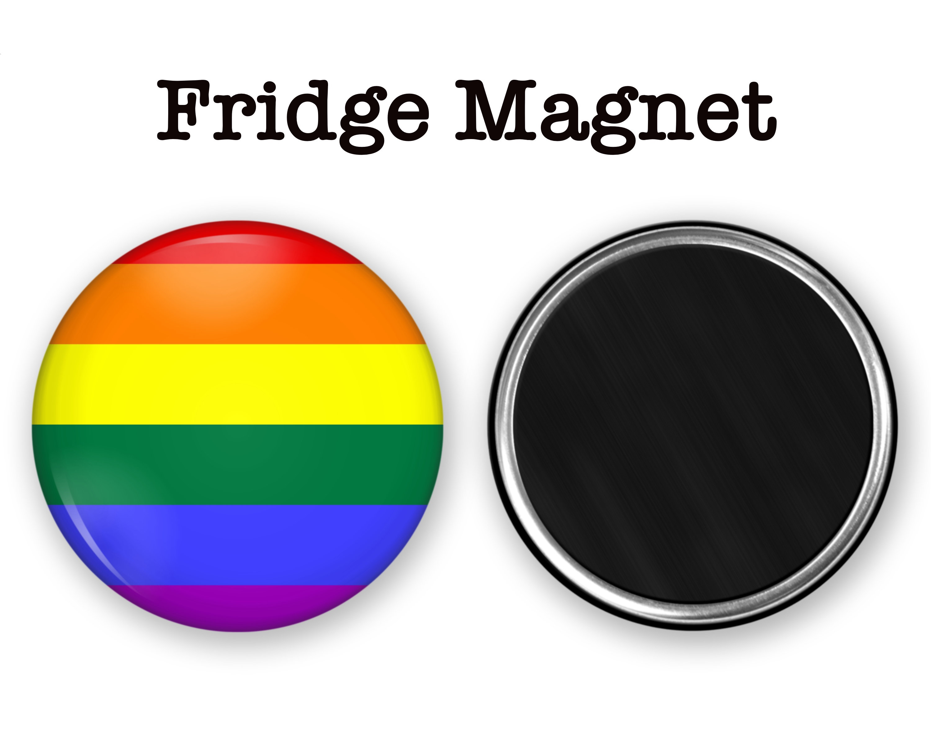 Rainbow Pride Flag Button or Magnet (1.25