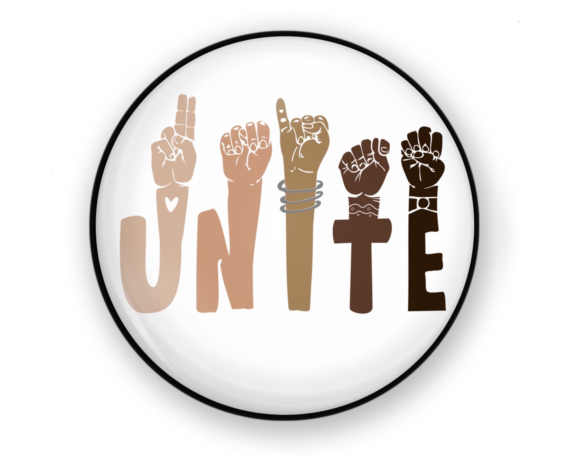 Unite Button or Magnet Unite Badge Unity Magnet Unite Sign - Etsy