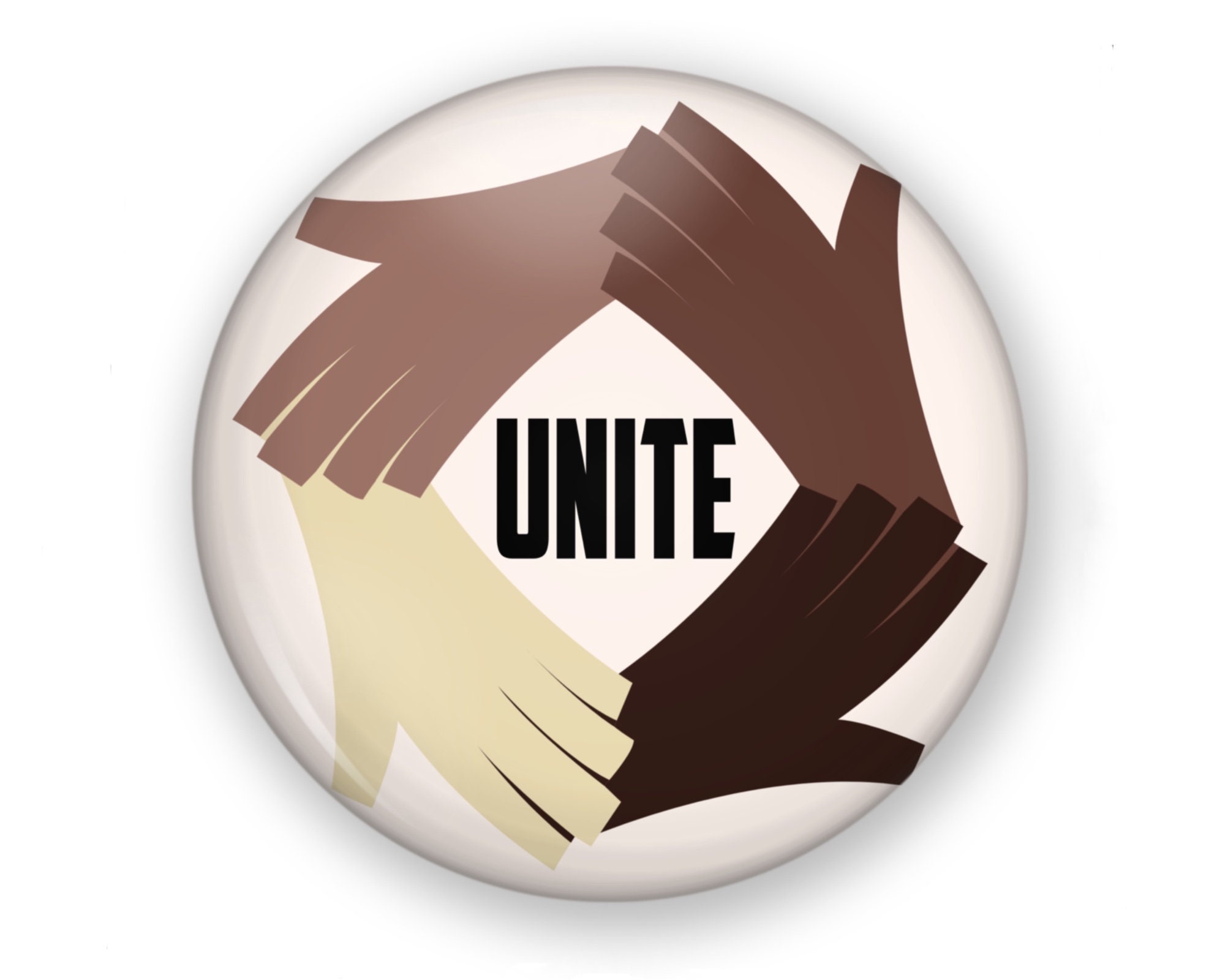 Unite Pin Unite Button Unite Badge Unite Magnet Unity Pin | Etsy