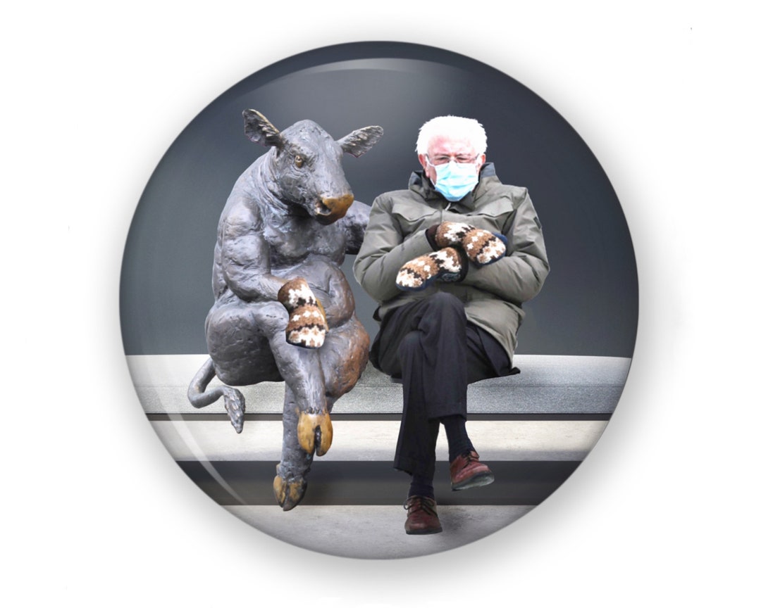 Bernie and the Bovine Bernie Sanders Button or Magnet Bernie - Etsy