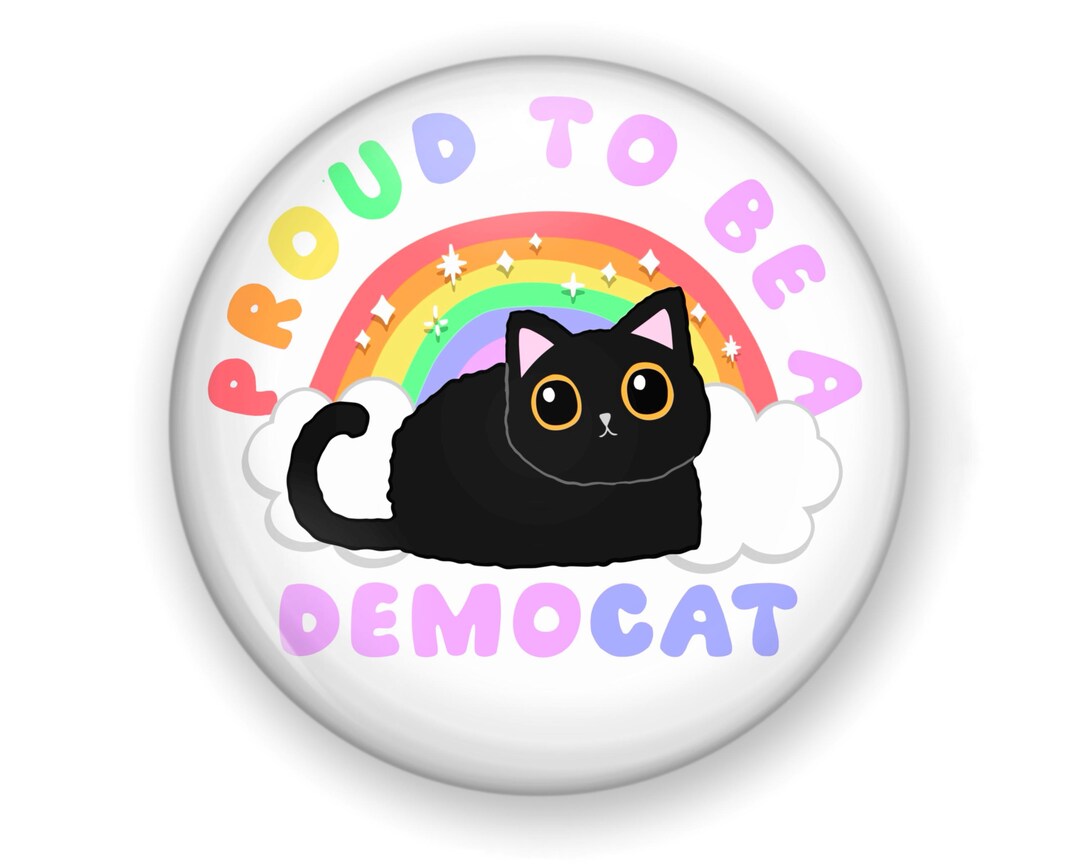 Pride Democat Button and Magnet, Democrat Pin, Democrat Button ...