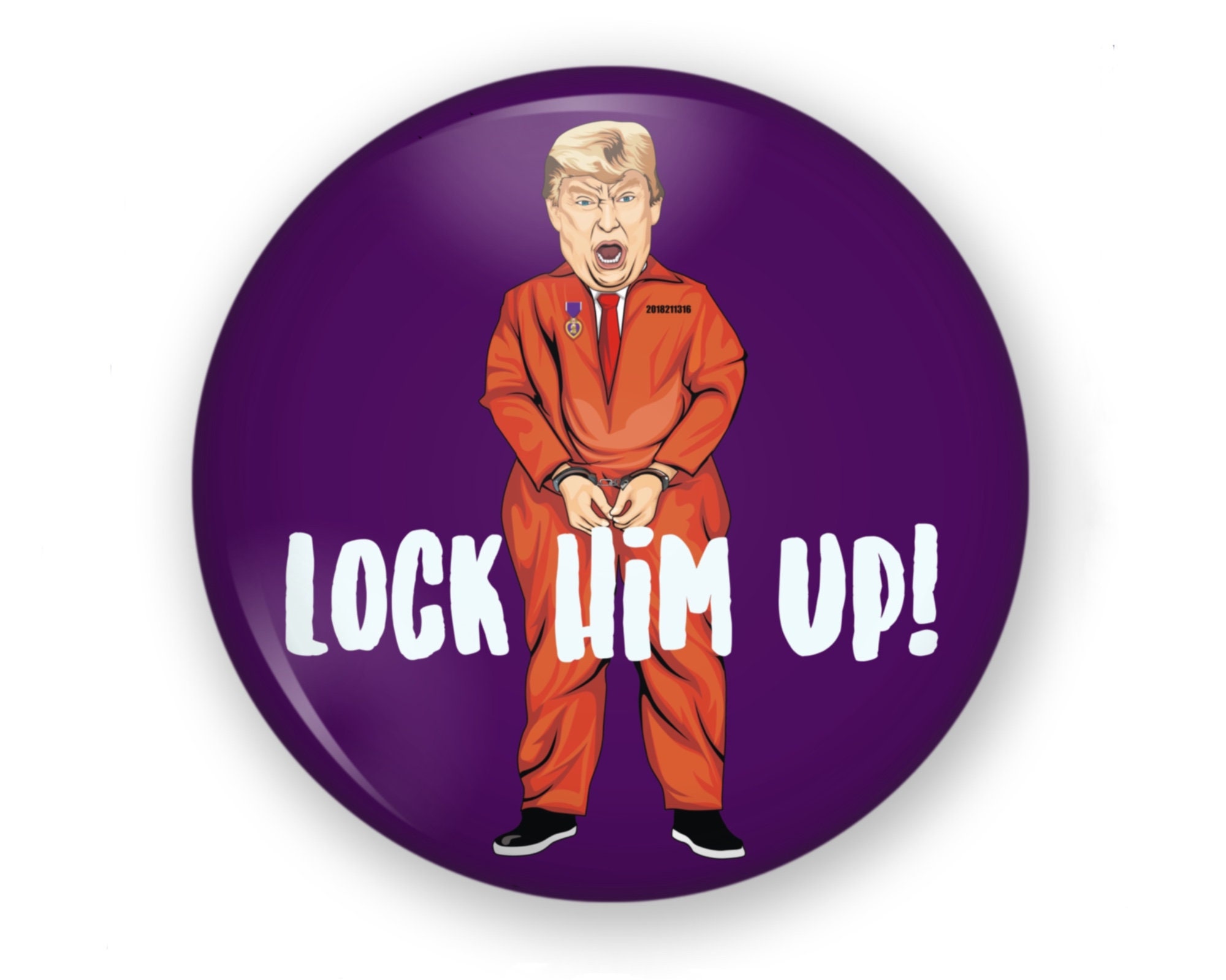 Lock Him Up, Lock Him up Button, Lock Him up Magnet, No More Trump Pin ...