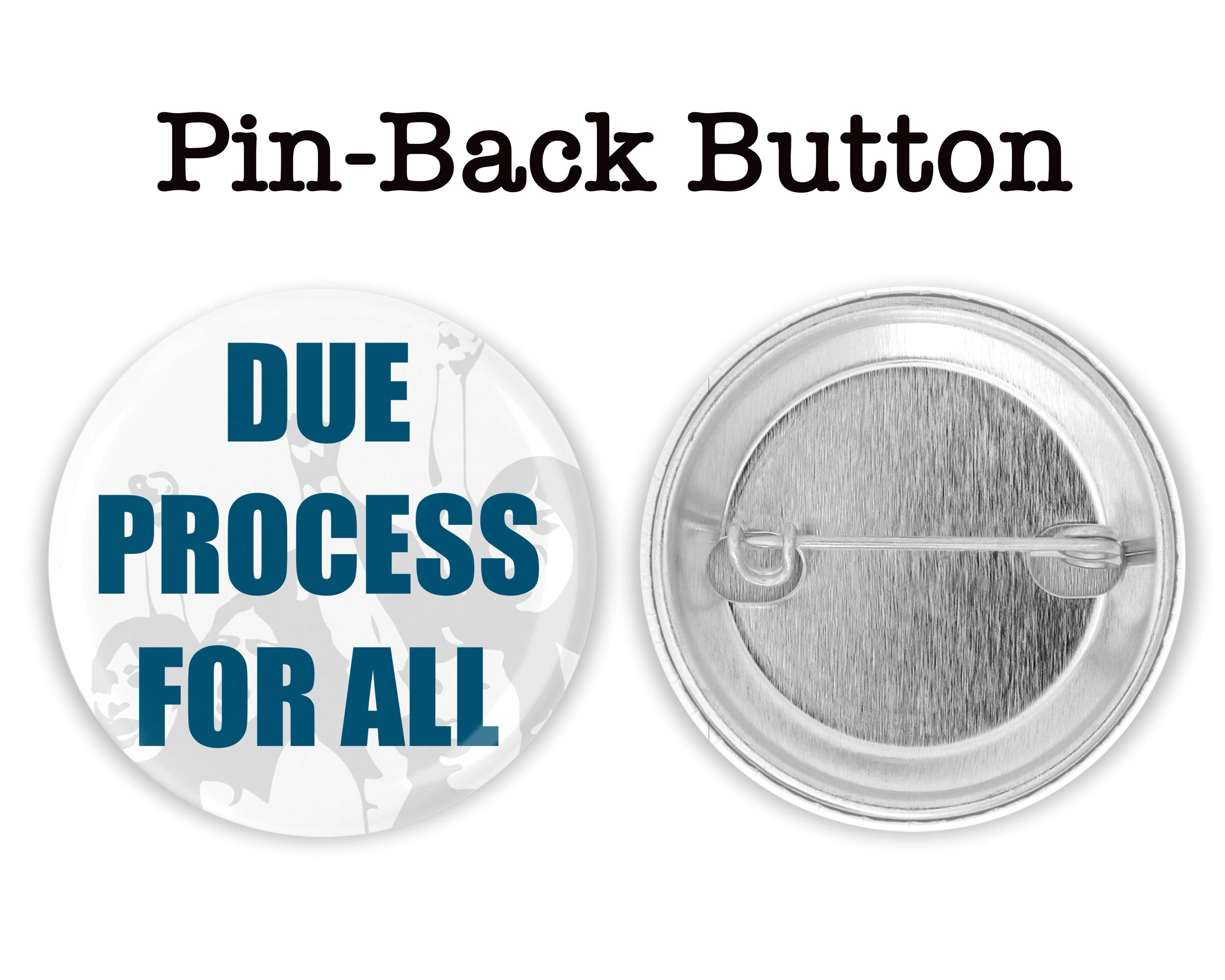 Due Process for All Button or Magnet, Justice Button, Resist, Protest ...