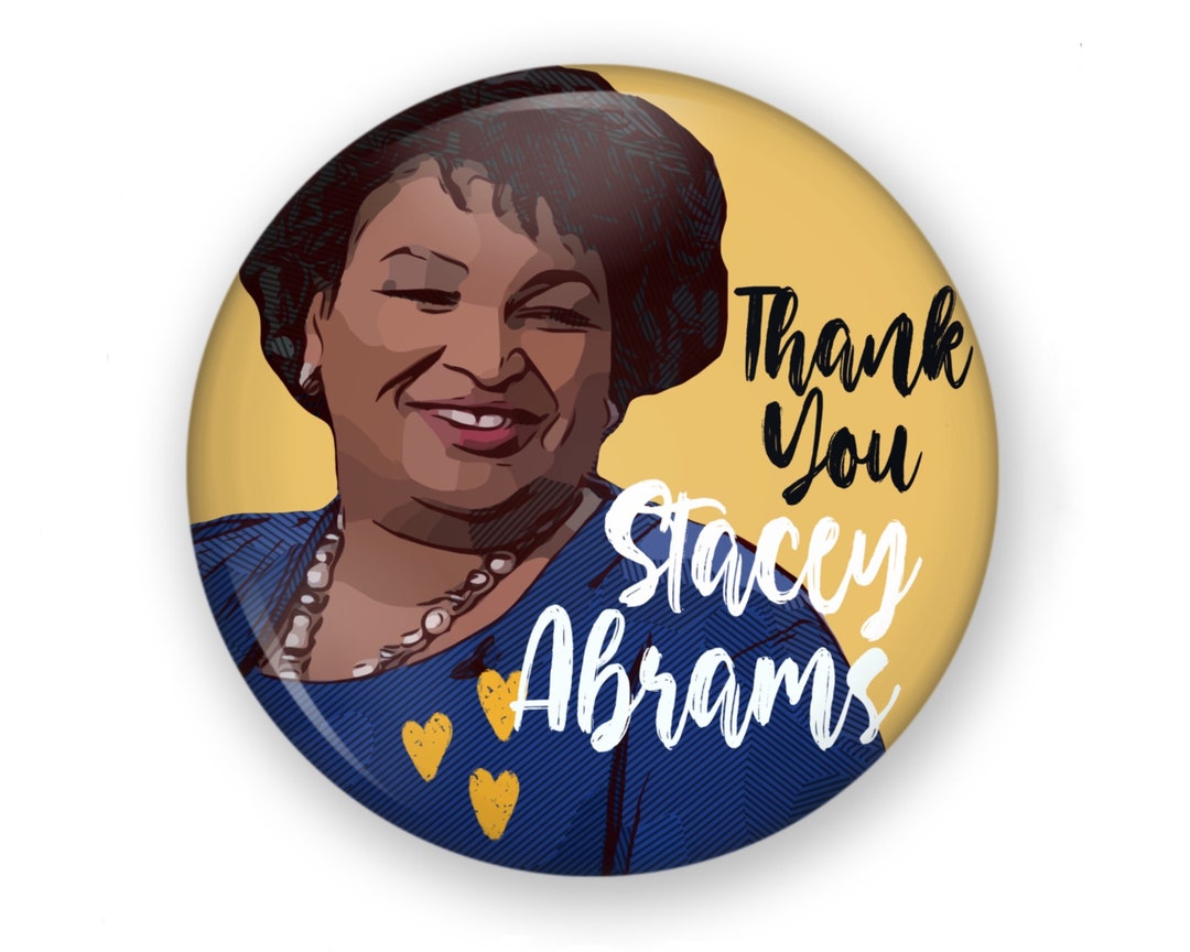 Thank You Stacey Abrams Button or Magnet Stacey Abrams Pin - Etsy