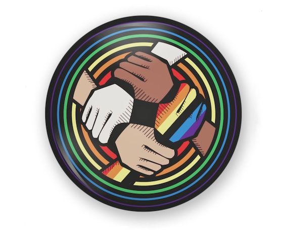 Unity Button or Magnet 2 Sizes Unity Pin Rainbow Button - Etsy