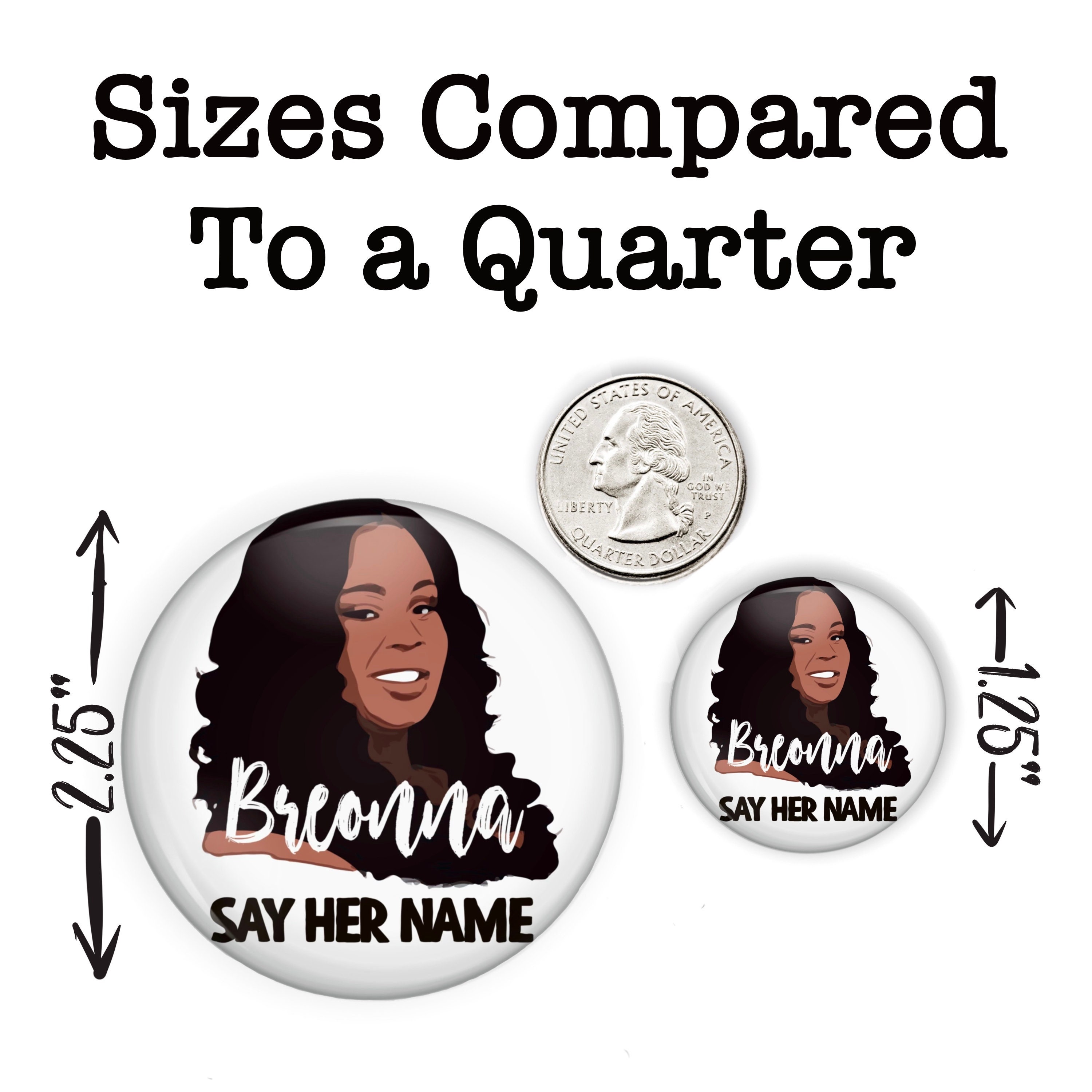 Breonna Taylor Say Her Name Button or Magnet Breonna Say Her | Etsy