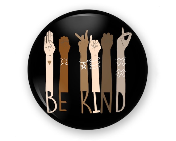 Be Kind Sign Language Be Kind Sing Language Button Magnet - Etsy