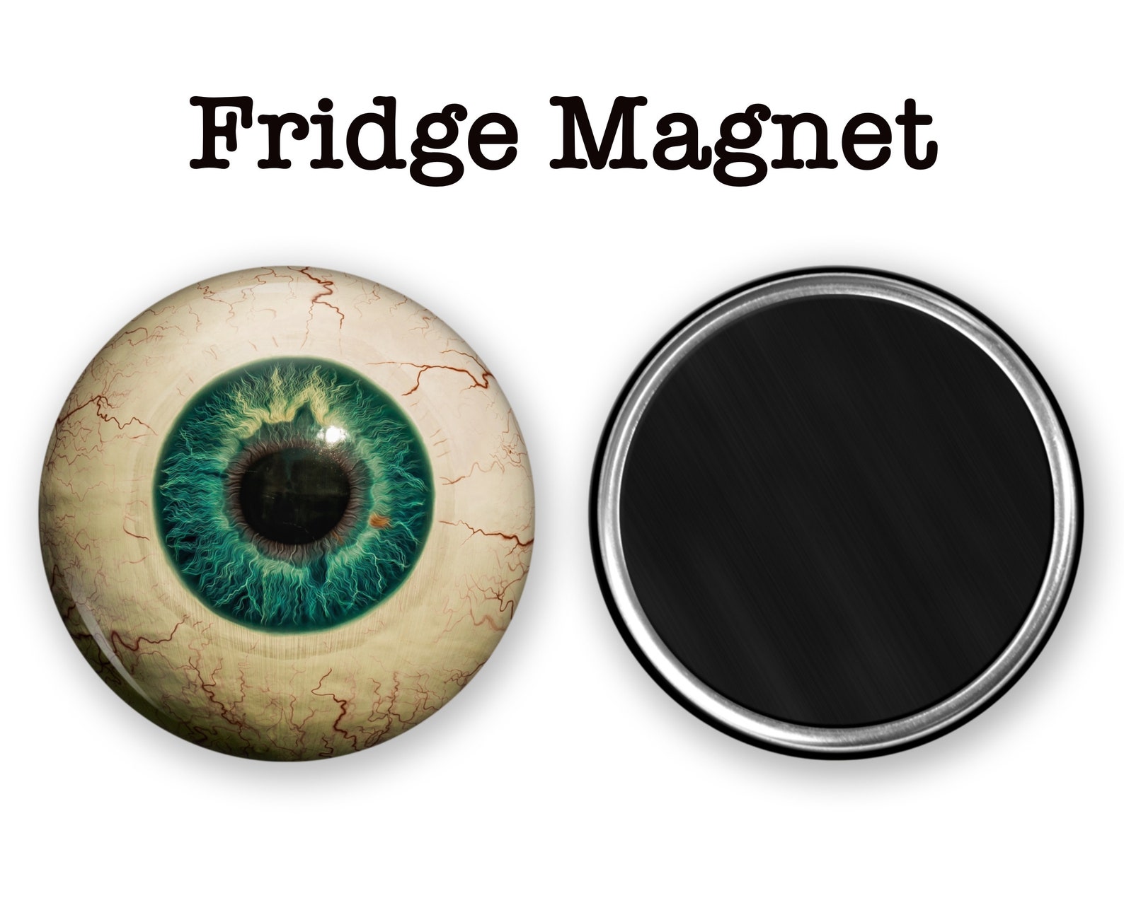 Eyeball Button or Magnet, Eyeball Button, Eyeball Pin, Eyeball Magnet ...