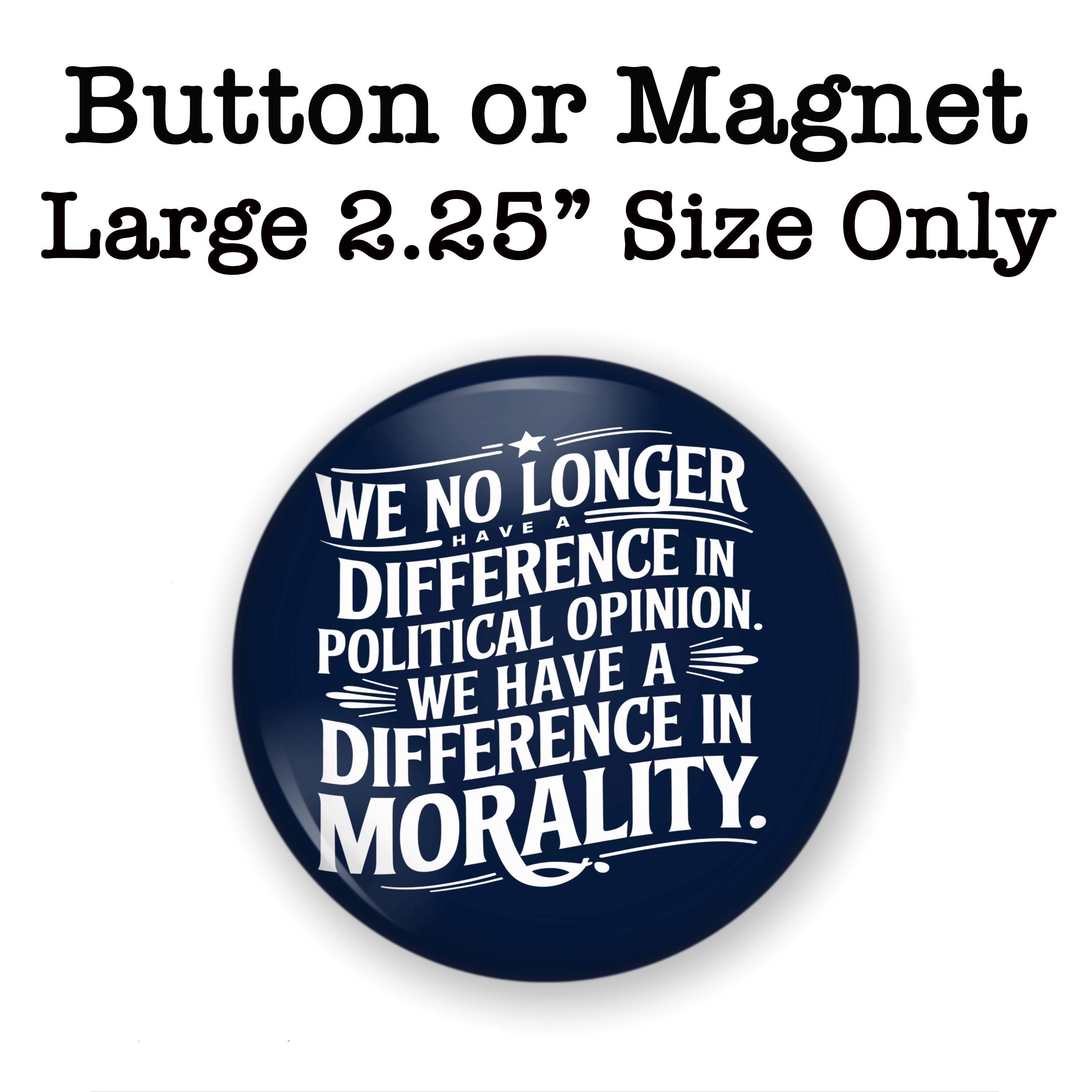 Large Democrat Button or Magnet, ANTI Trump Button, Hands off Button ...