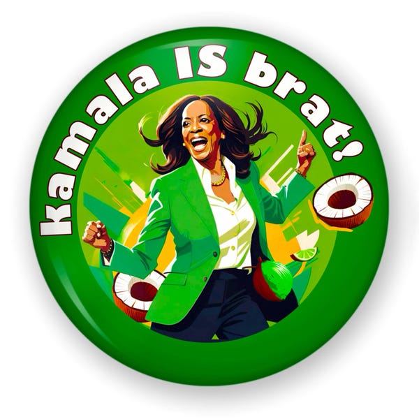 Kamala Harris Brat Pin - Etsy