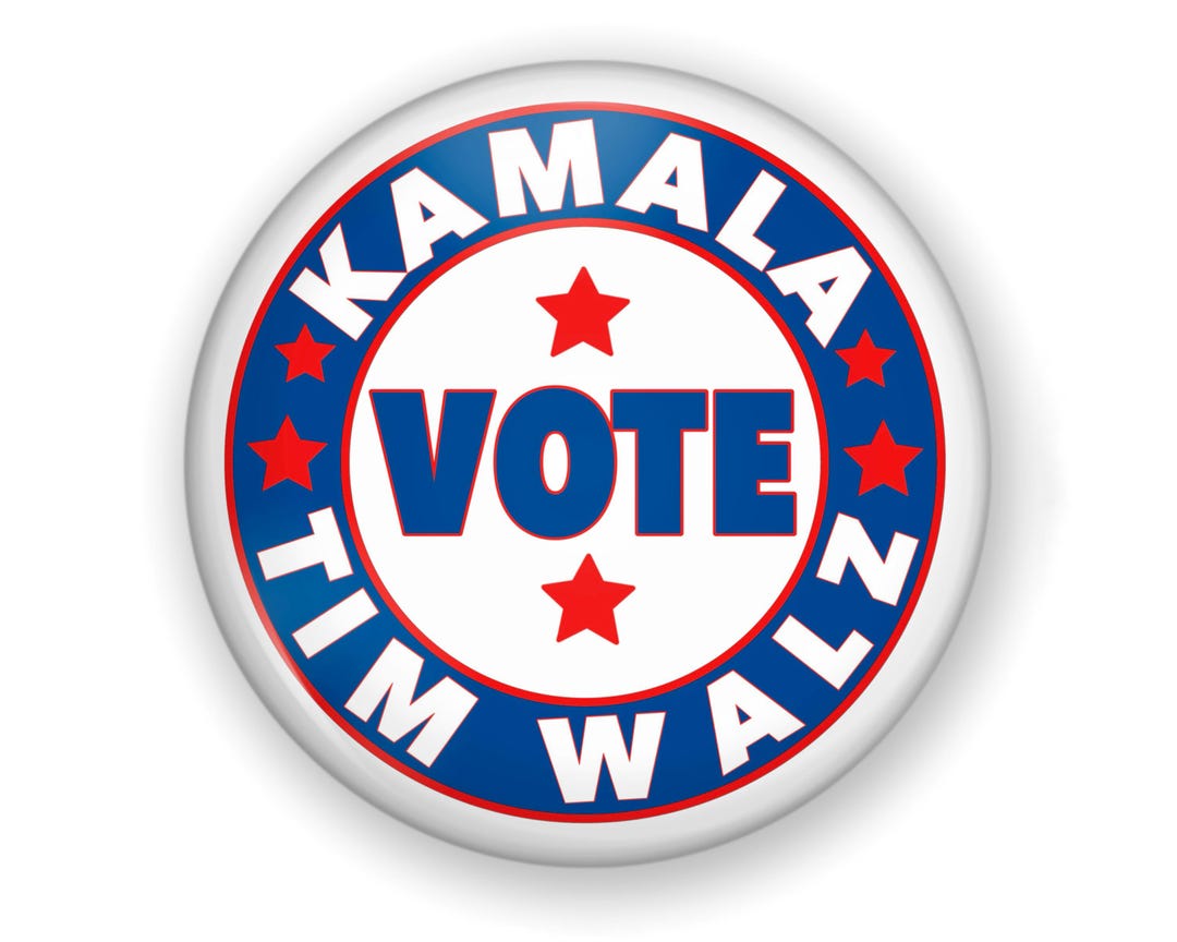 Kamala Harris Tim Walz Campaign Button, Kamala Tim Walz Pin, Kamala ...