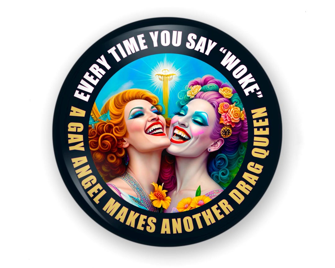 Large Drag Queen Button or Magnet, LGBTQ Button, LGBTQ Pin, Drag Queen ...