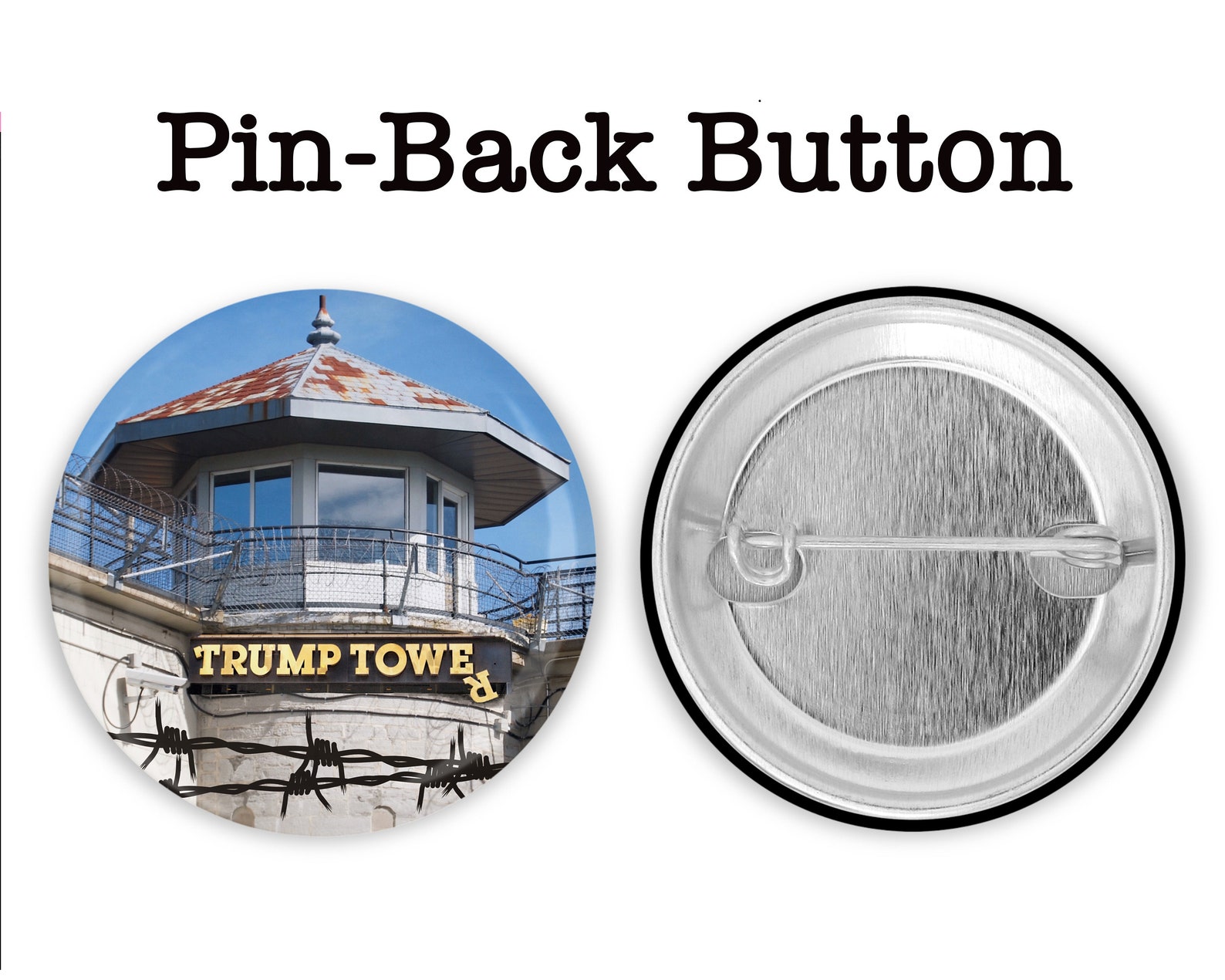 Trump Tower Prison Button or Magnet, Trump for Prison Pin, Anti-trump ...