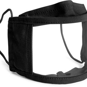 Anti-fog Clear Window Face Mask - Adult Black - Etsy