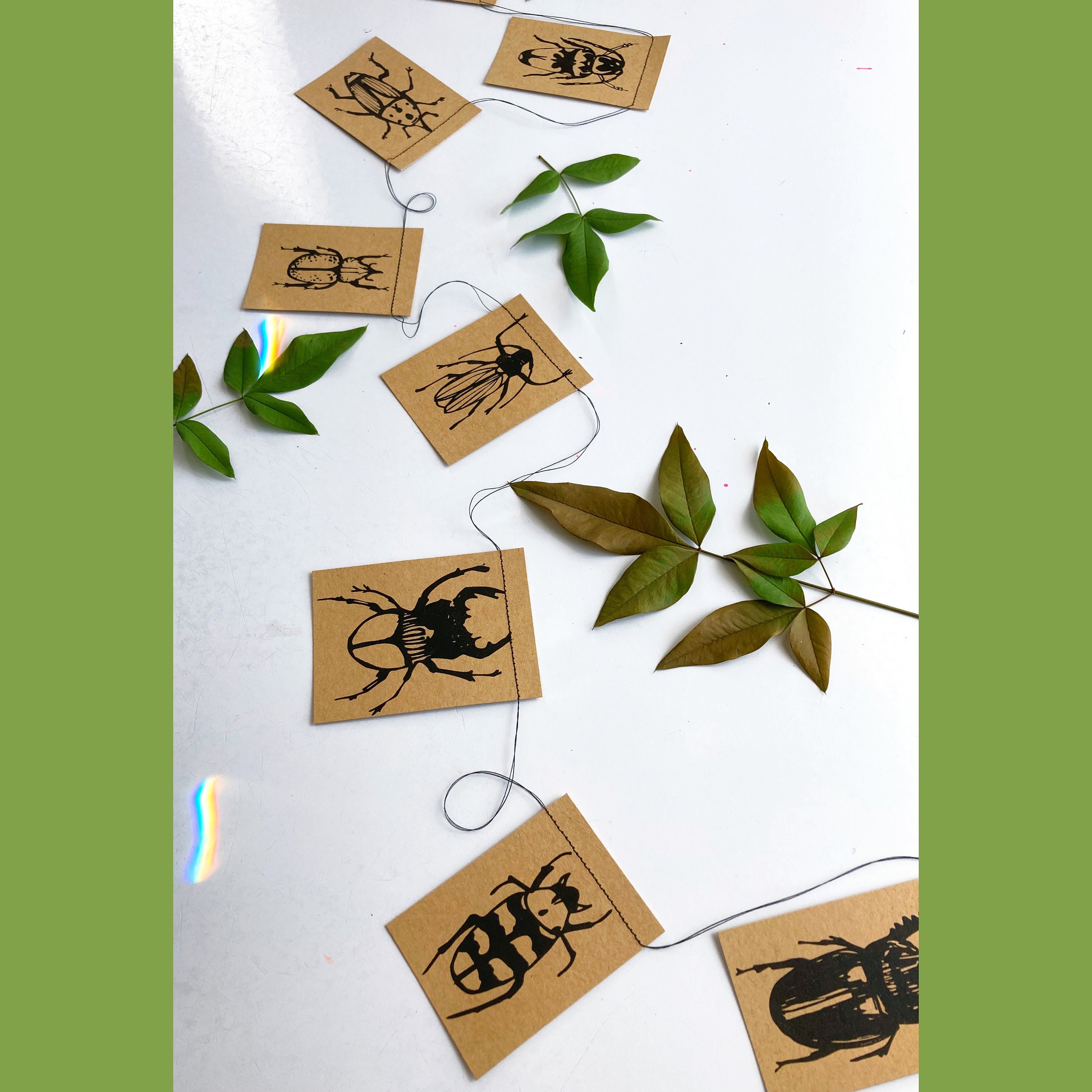 Beetle Bug Paper Banner Screen-printed Paper Garland - Etsy
