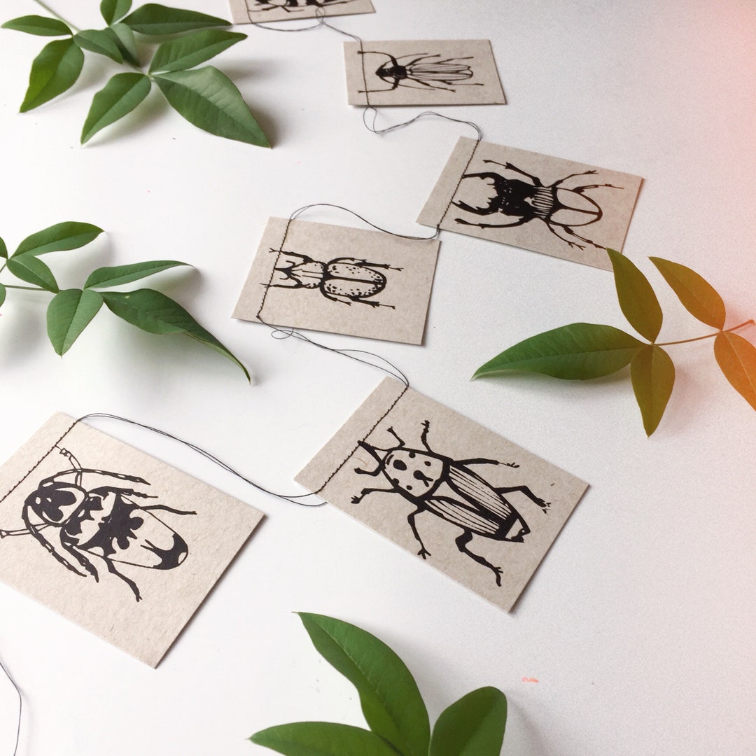 Beetle Bug Paper Banner - Screen-printed Paper Garland - Etsy