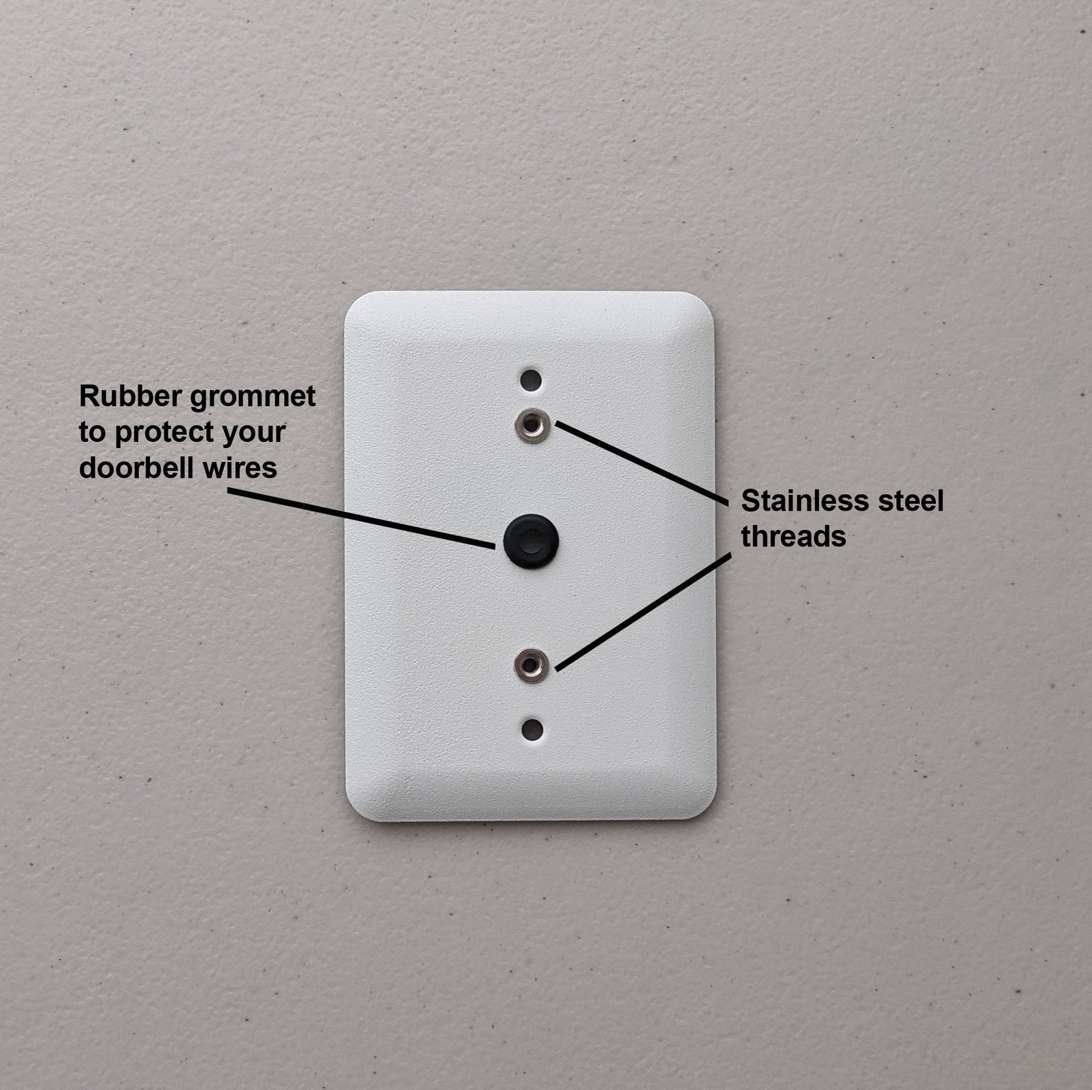Google NEST Hello Doorbell Mount 1-gang Metal Wall Plate, White ...