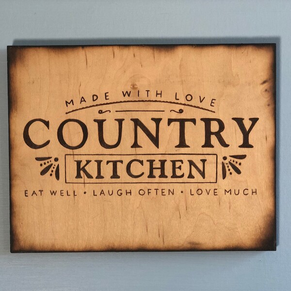 Wood Burned Sign - Etsy