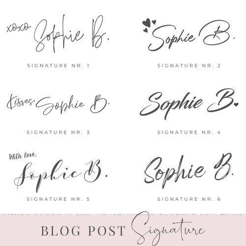 Post Signature Blog Signature Email Signature Custom | Etsy