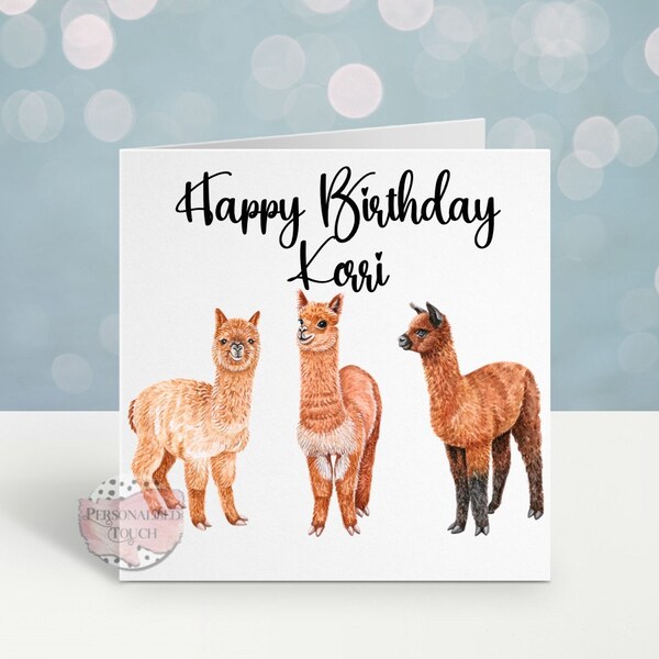 Alpaca Card - Etsy UK