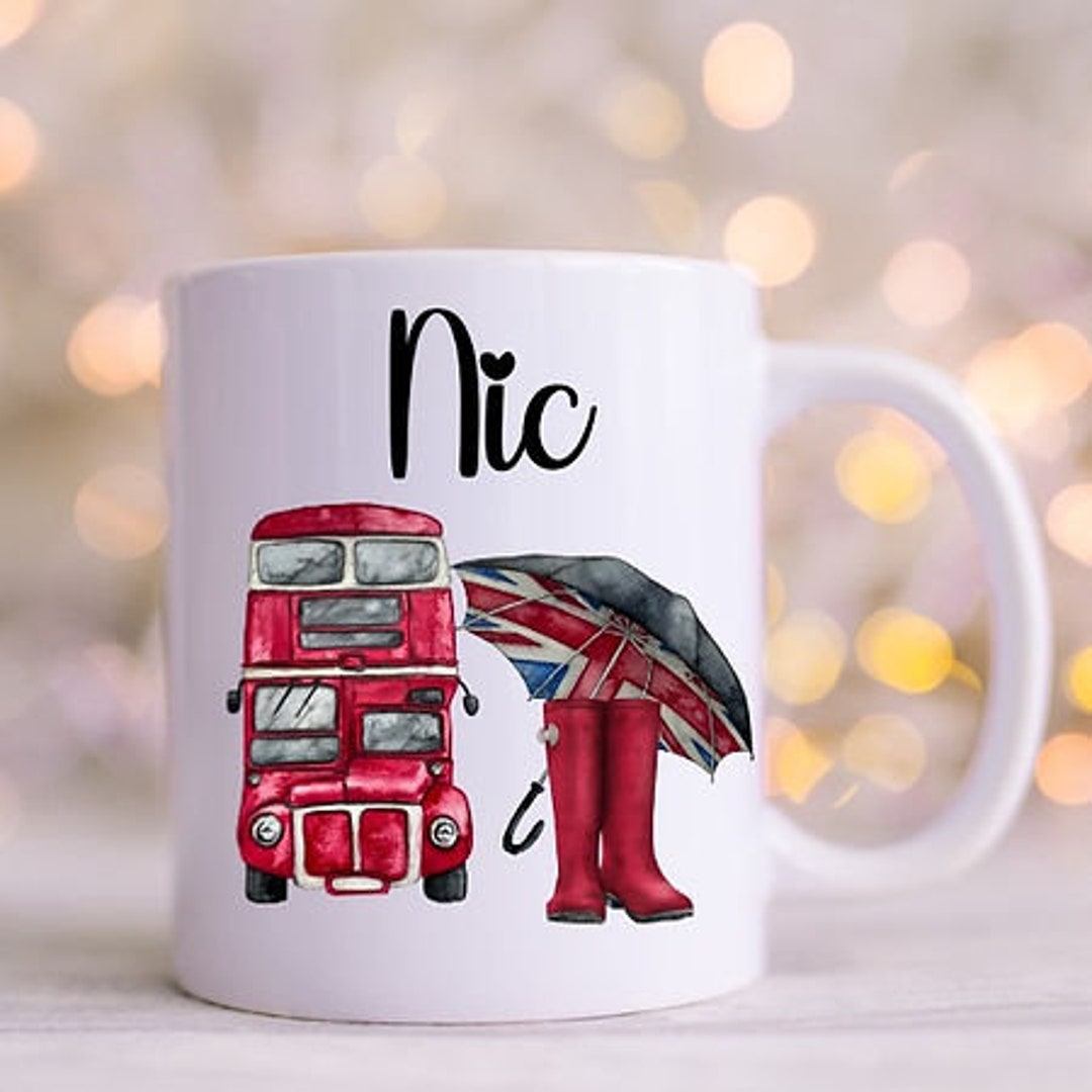 Personalised Union Jack Mug, London Mug, Personalised London Mug - Etsy UK
