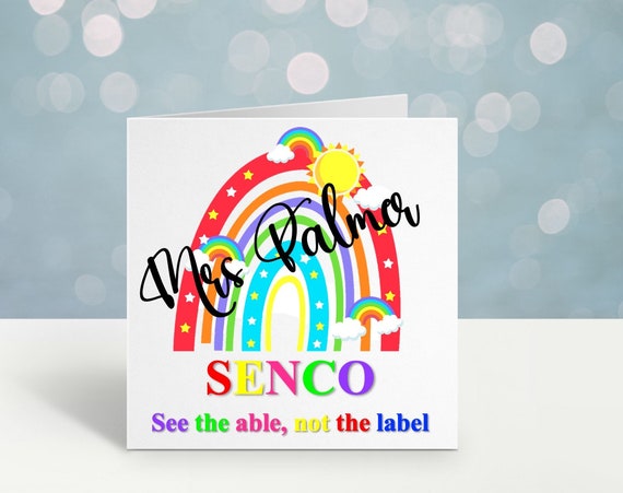Senco Card Special Needs Card Special Teacher Card Teacher - Etsy