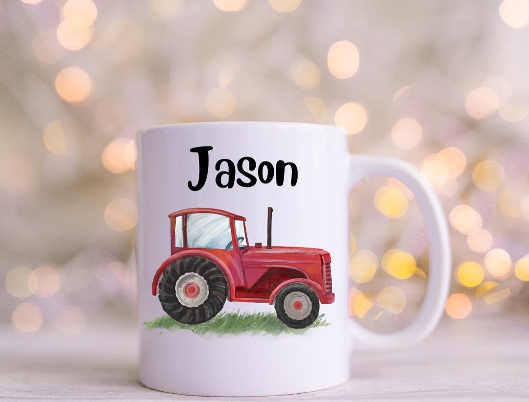 Personalised Tractor Mug, Tractor Gift, Farm Mug, Tractor Mad, Tractor ...