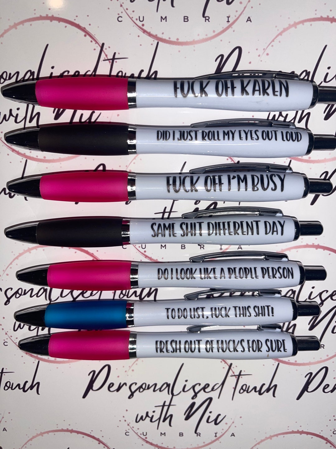 Sarcastic Office Pens, Work Pens, to Do List, Girl Boss Gift, Home ...