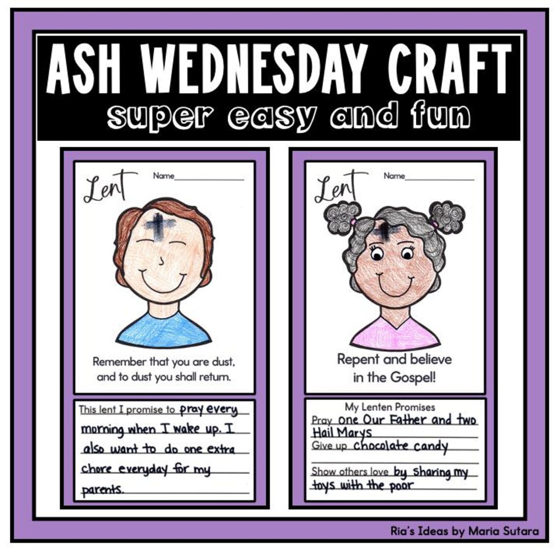 Ash Wednesday Craft | Lent Craft | Sunday School Ashes | Lenten ...