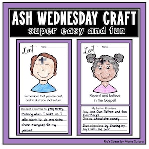 Ash Wednesday Craft | Lent Craft | Sunday School Ashes | Lenten ...