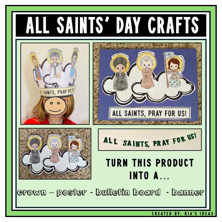 All Saints Day Crafts | Catholic Saint Crown | All Saints' Day Bulletin ...