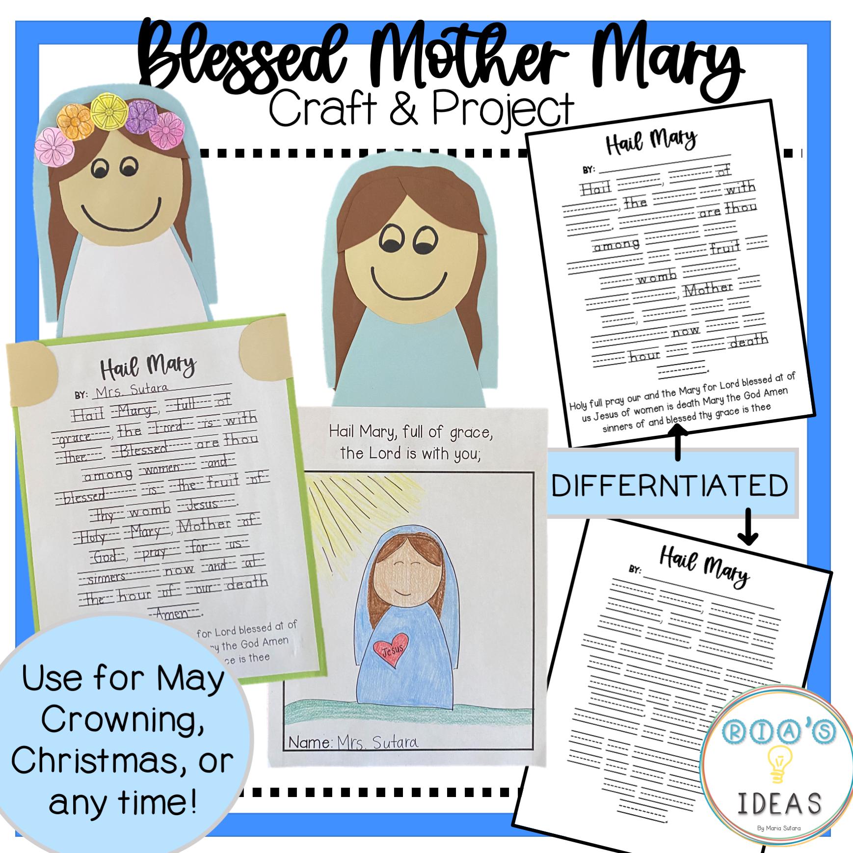 May Crowning Craft | Blessed Mother Activity | Mother Mary Activity ...