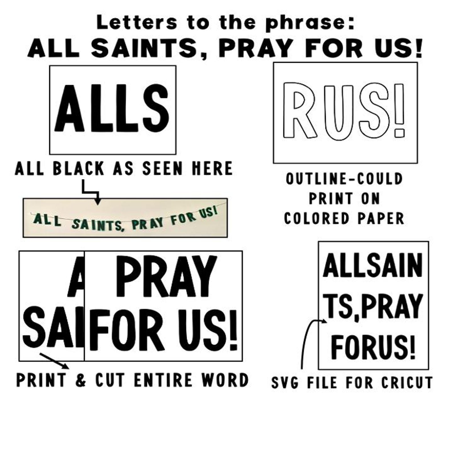 All Saints Day Banner | Catholic Saint Bulletin Board | Catholic Saint ...