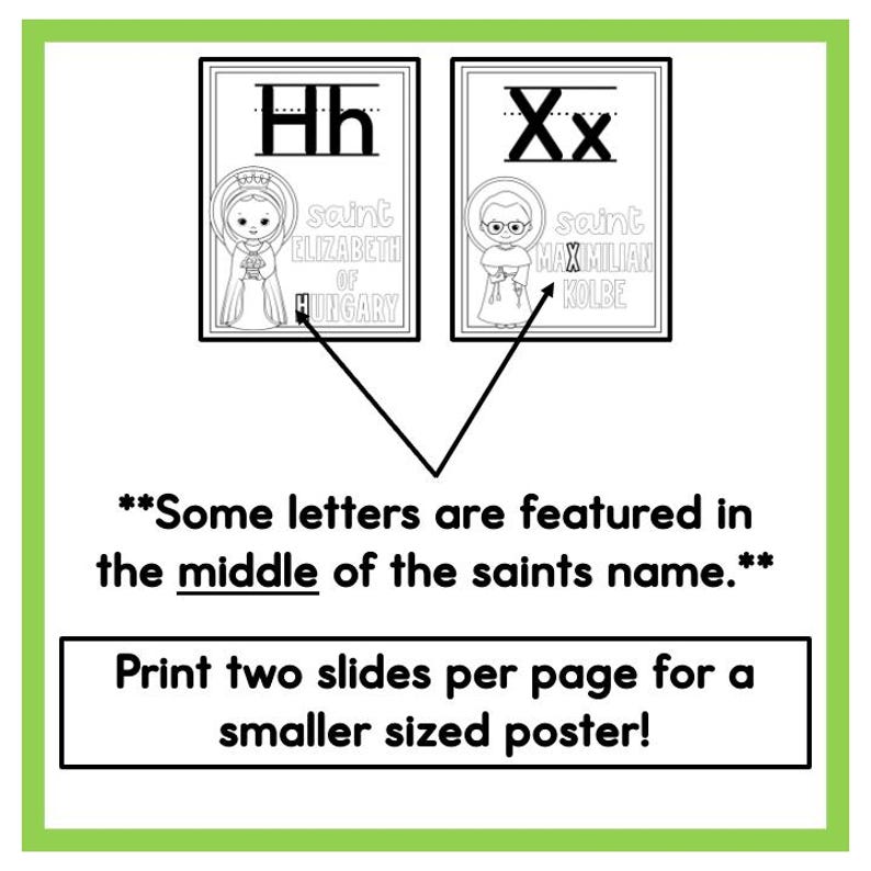 Catholic Saint ABC Coloring Posters | Saint Coloring Pages - Etsy