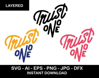 Trust No One Png | Etsy
